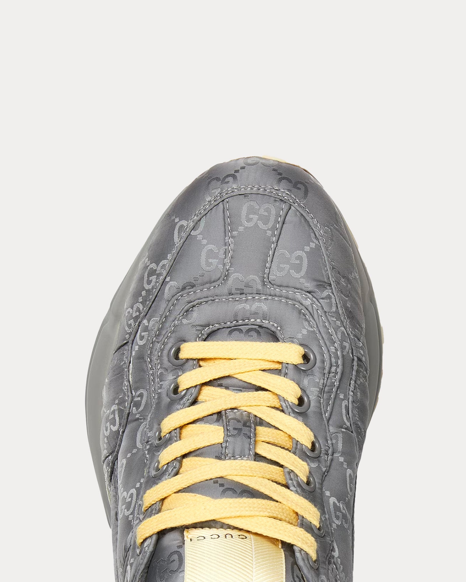Gucci Women's Rhyton GG Nylon Grey Low Top Sneakers & Trainers