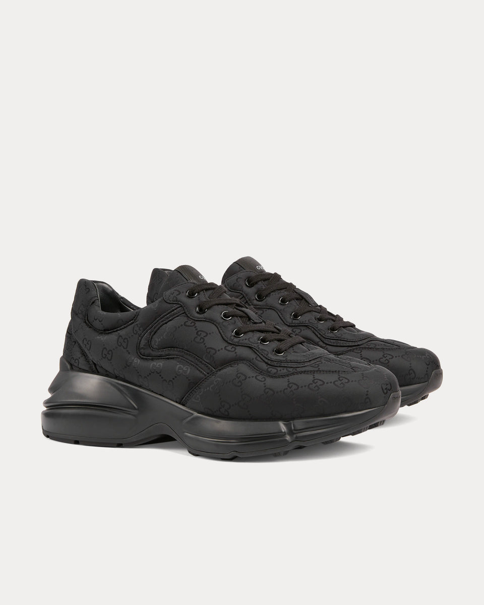 Gucci Rhyton GG Nylon Black Low Top Sneakers - Sneak in Peace
