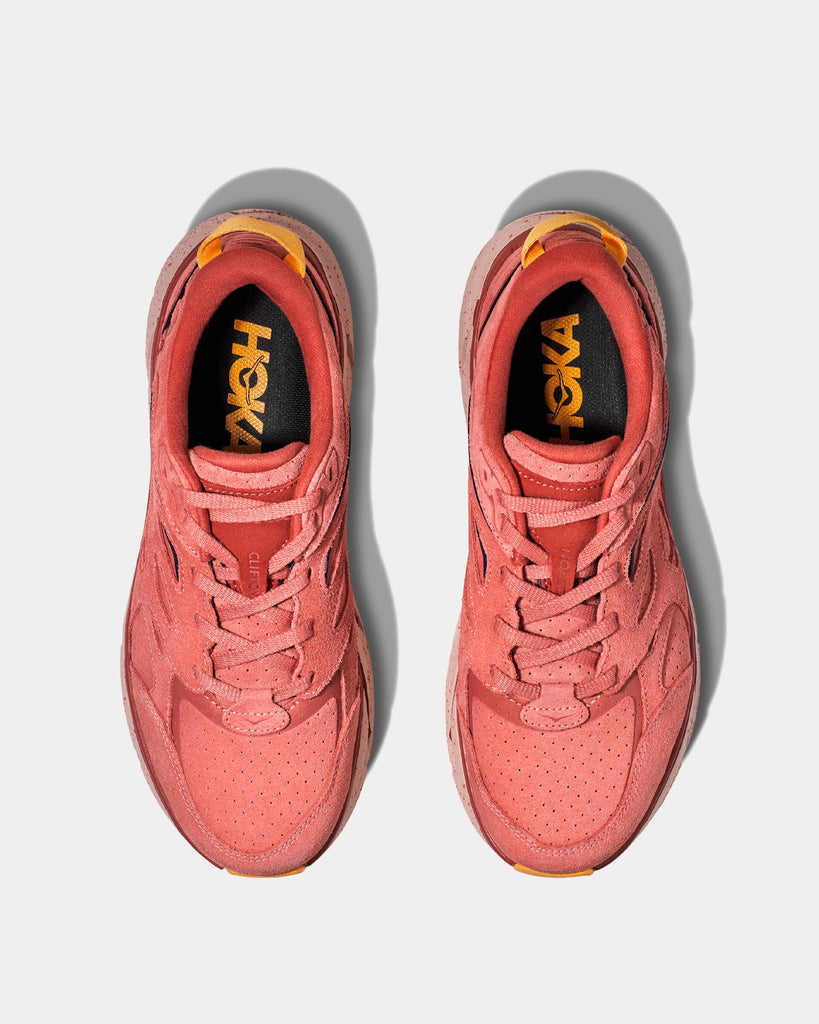 Hoka Clifton L Suede Earthenware / Hot Sauce Running Shoes - Sneak in Peace