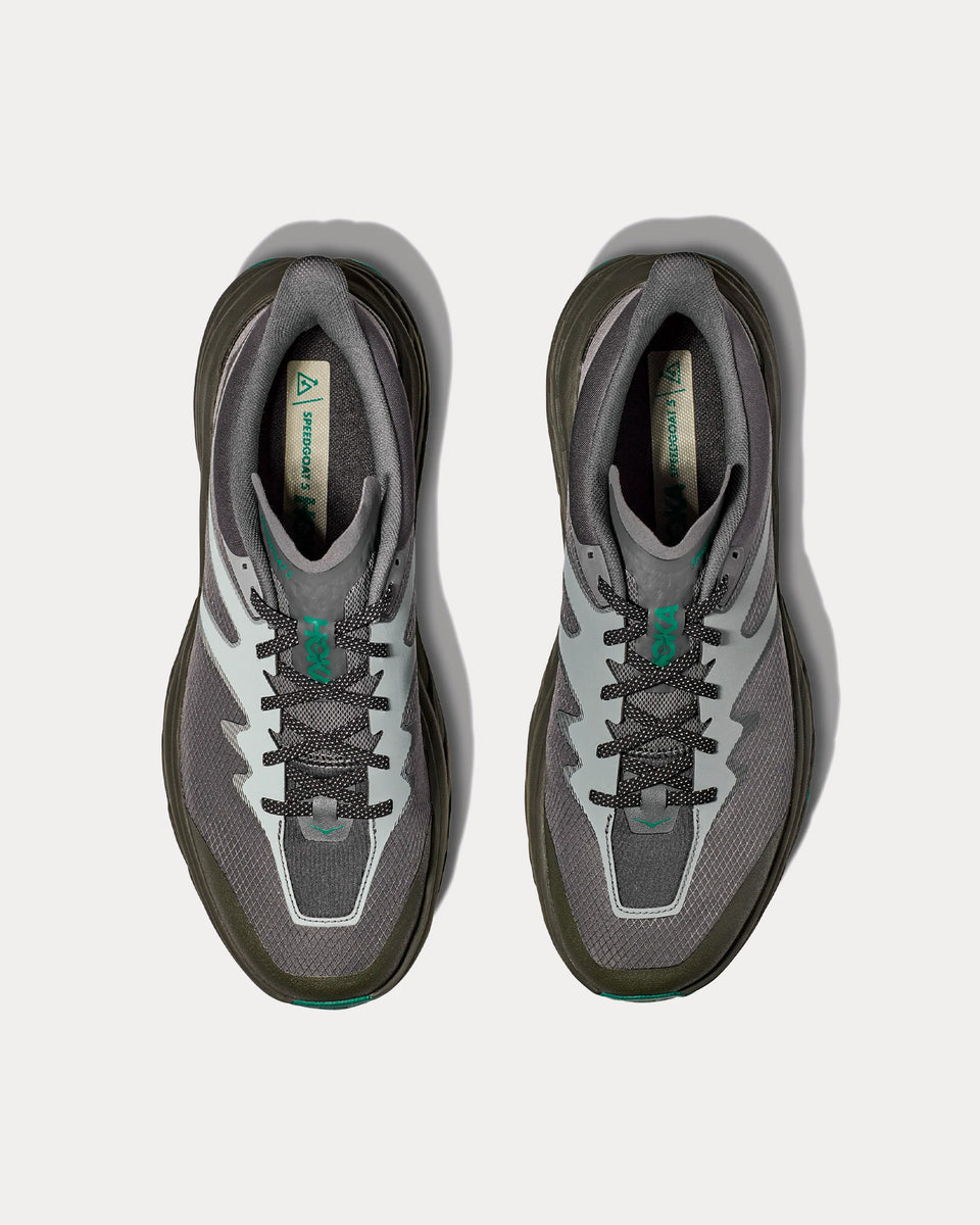 Hoka Stealth/Tech Speedgoat 5 Castlerock / Black Running Shoes - Sneak ...