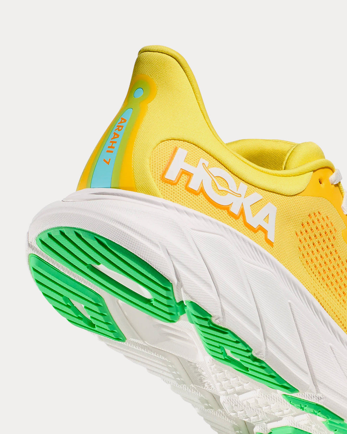 Hoka Arahi 7 Lemonade / Solar Flare Running Shoes - Sneak in Peace