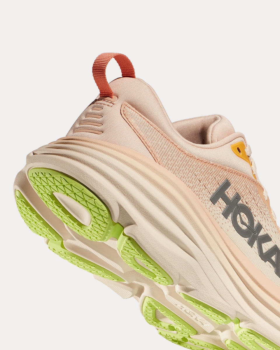 Hoka Bondi 8 Cream / Vanilla Running Shoes - Sneak in Peace
