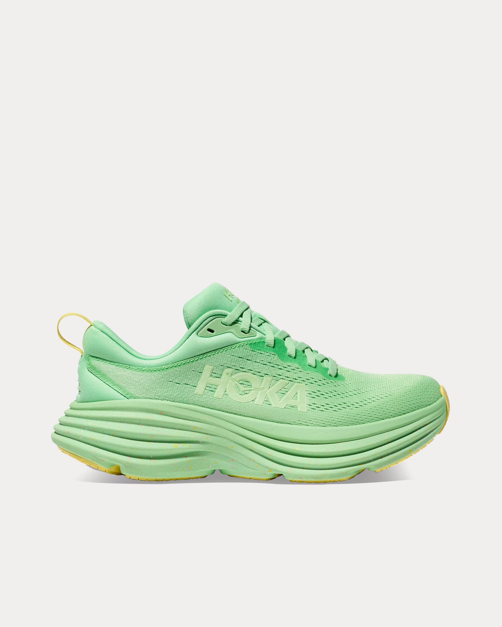 Hoka Women's Bondi 8 Lime Glow / Lemonade Running Shoes