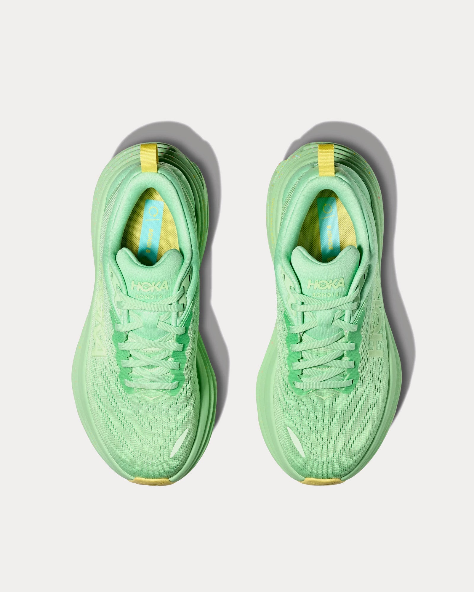 HOKA Men's Bondi 8 Lime Glow / Lemonade Running Shoes