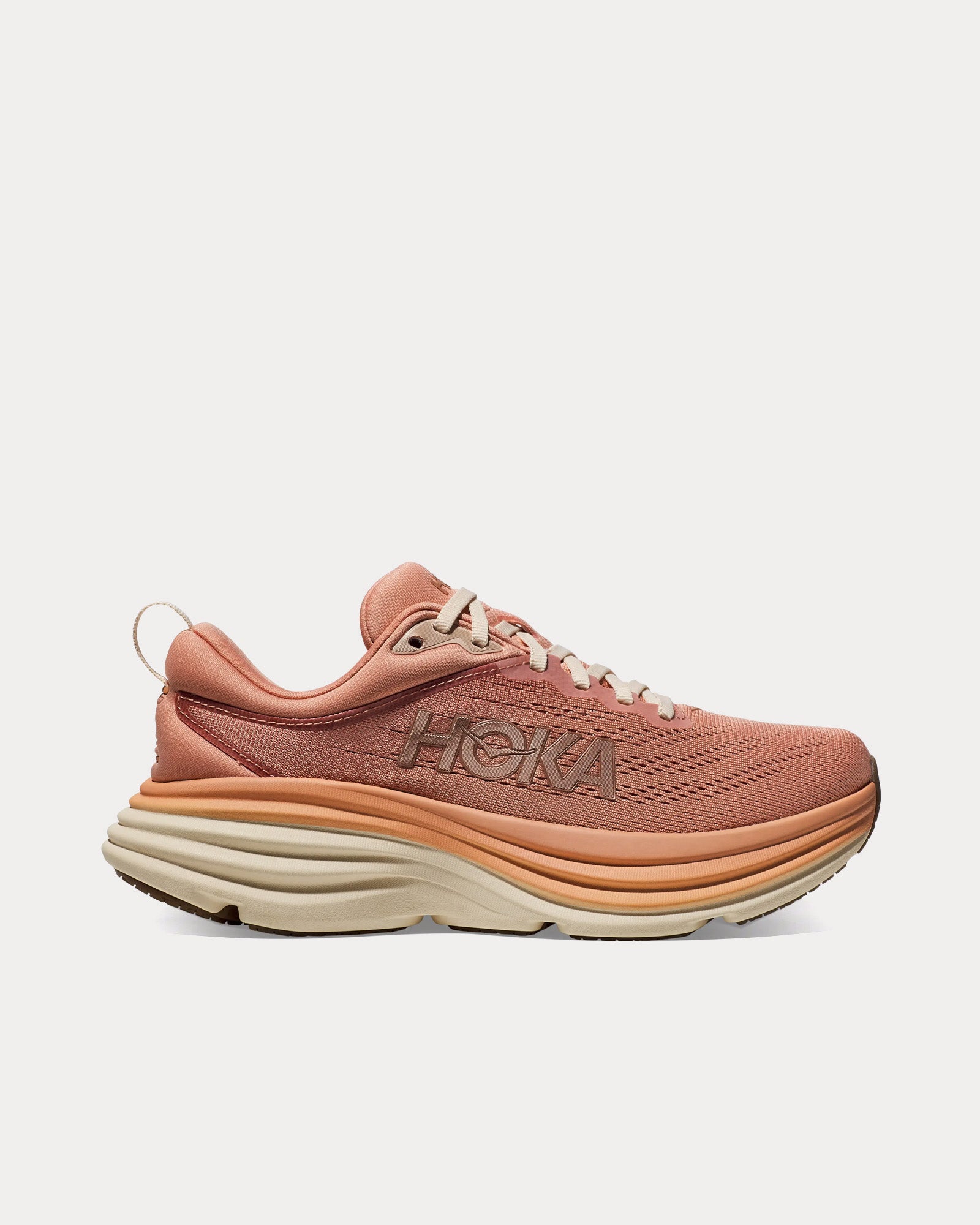 HOKA Women's Bondi 8 Sandstone / Cream Running Shoes