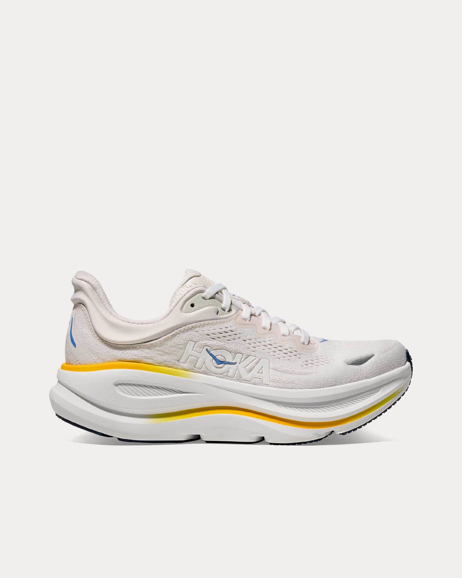 HOKA Women's Bondi 9 White / Grout Running Shoes