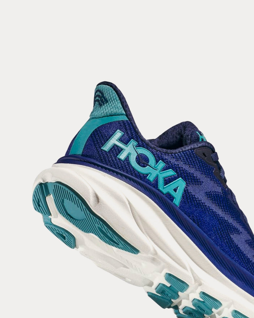 Hoka Clifton 9 Bellwether Blue / Evening Sky Running Shoes - Sneak in Peace