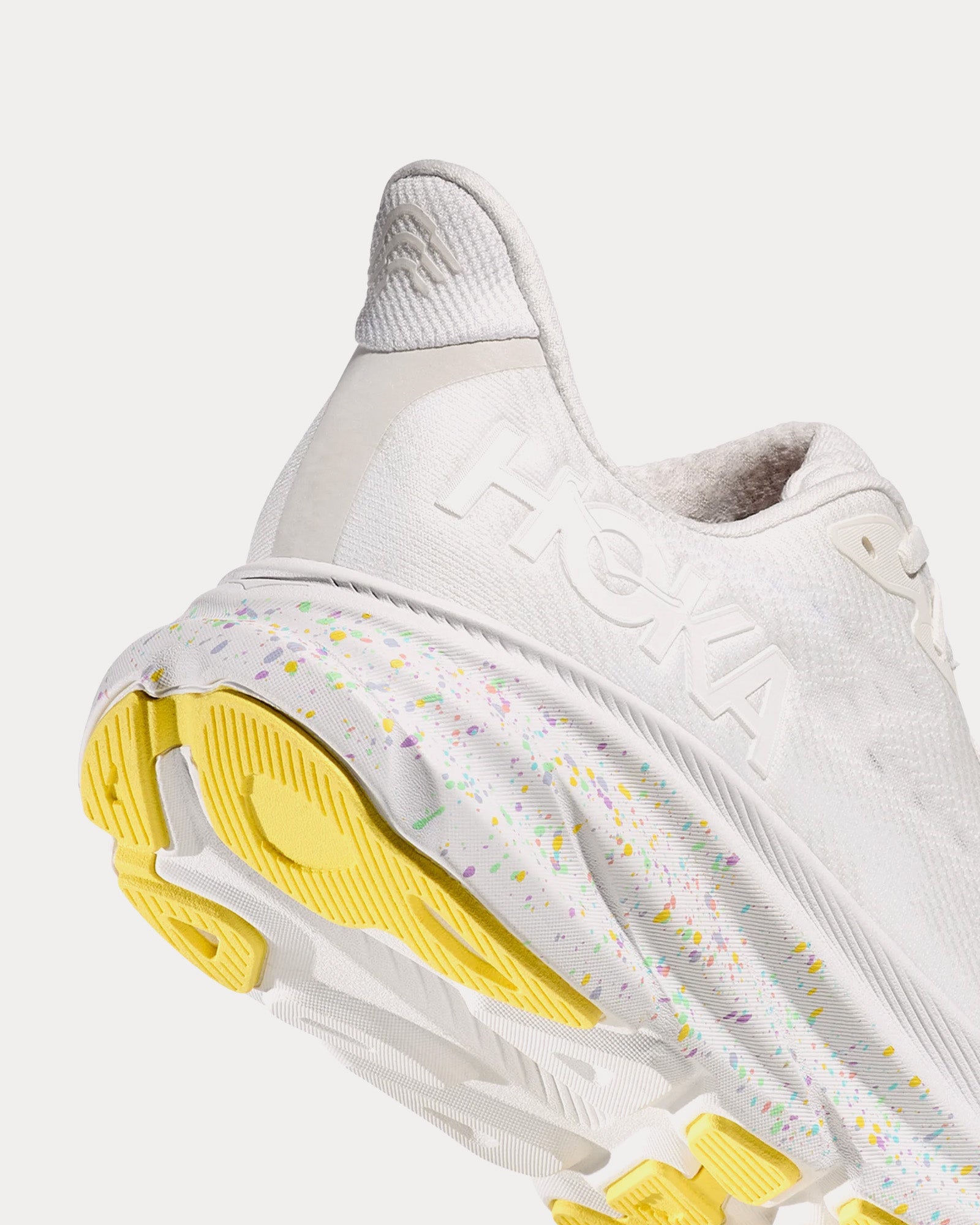 Hoka Clifton 9 White / Lemonade Running Shoes - Sneak in Peace