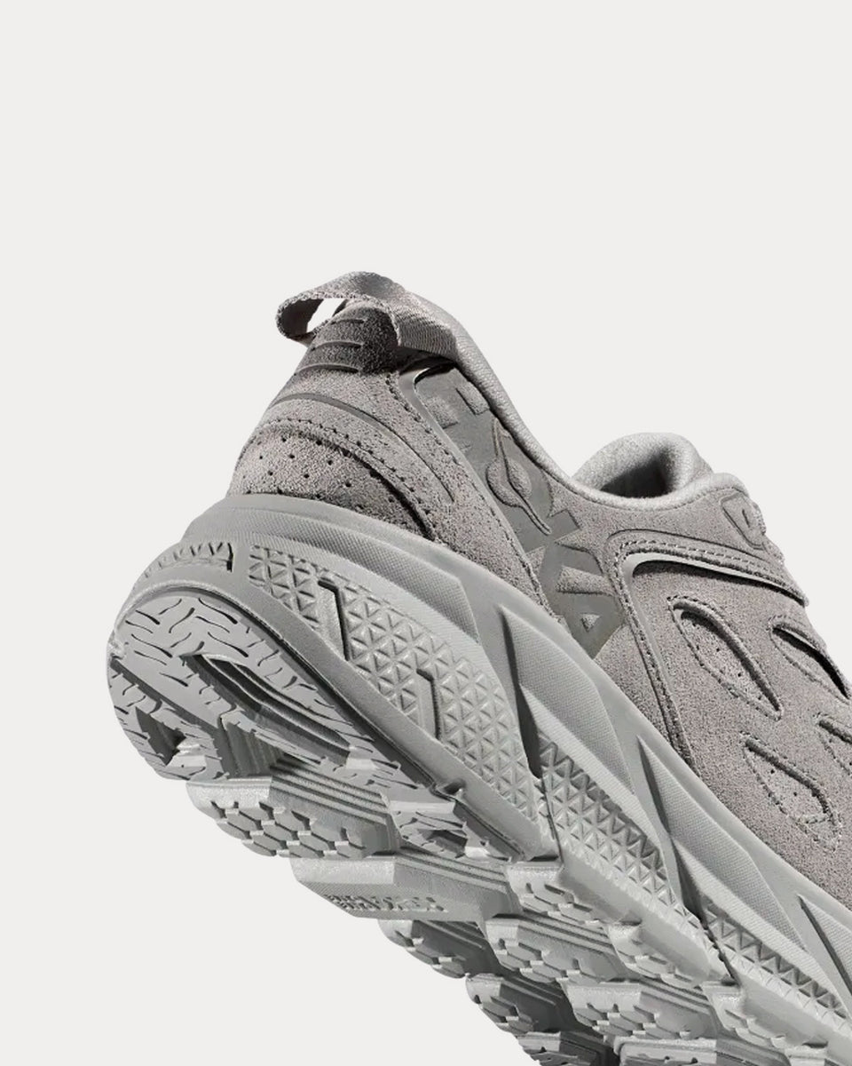 Hoka Clifton L Suede Limestone Running Shoes - Sneak in Peace