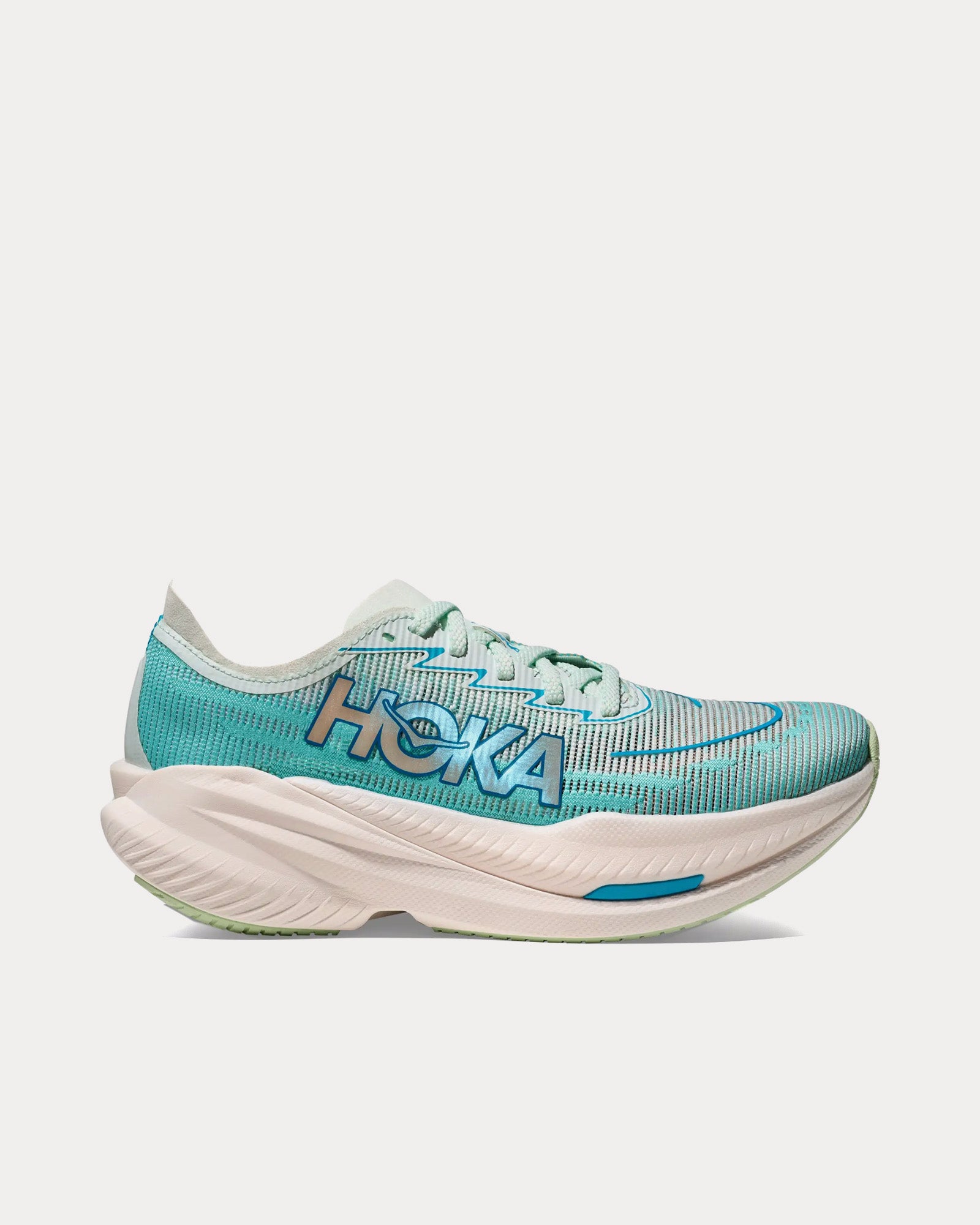 Hoka Women's Mach X 2 Snow Melt / Blue Spark Running Shoes