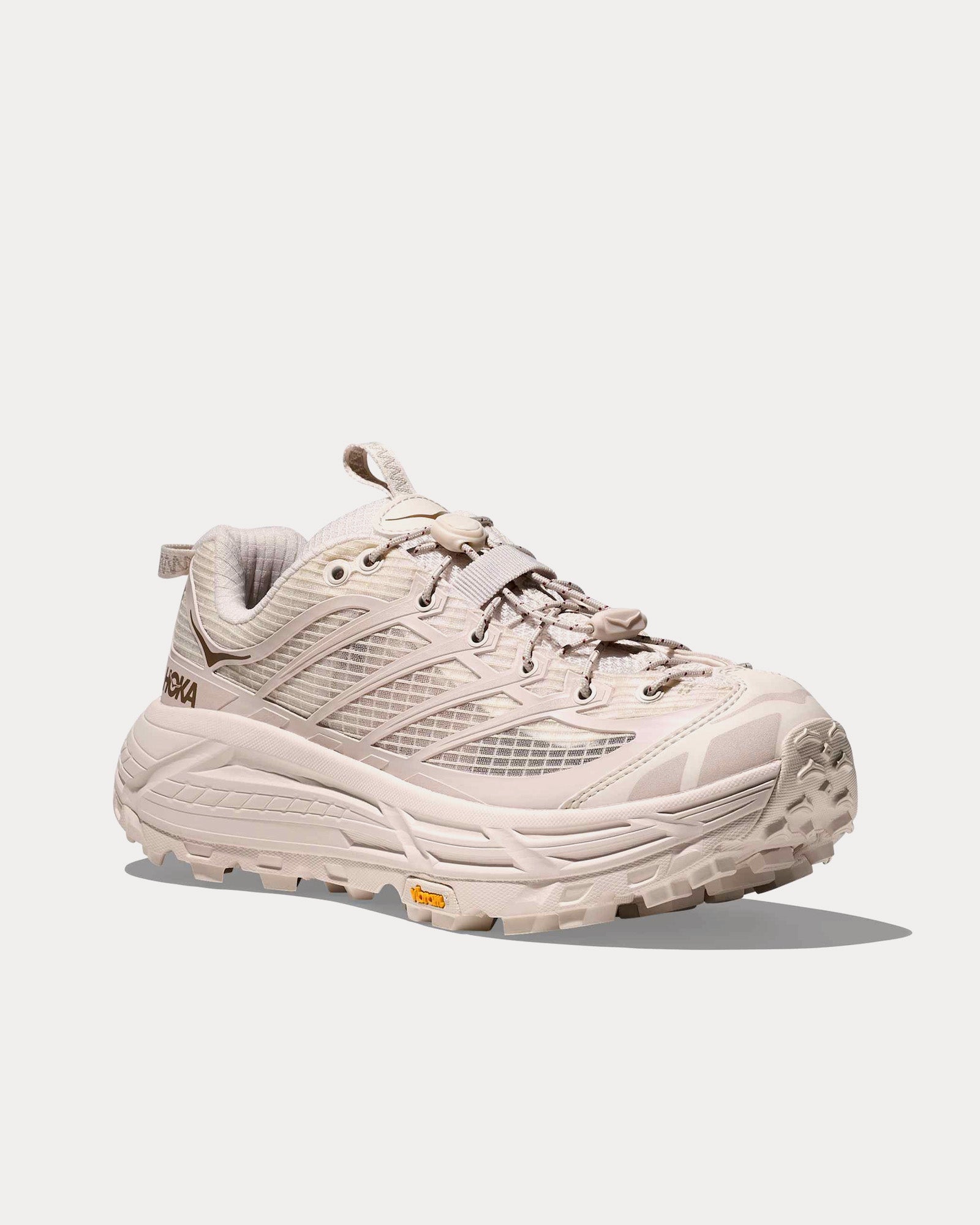 HOKA Unisex Mafate Three2 Rose Cream / Stucco Running Shoes
