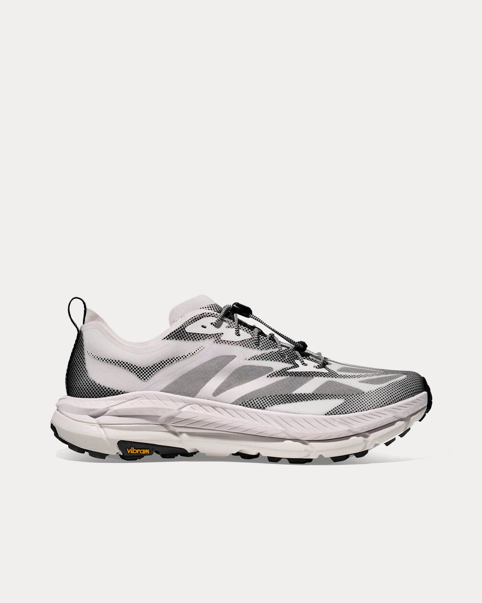 HOKA Unisex Stealth/Tech Mafate Speed 4 Lite White / Black Running Shoes