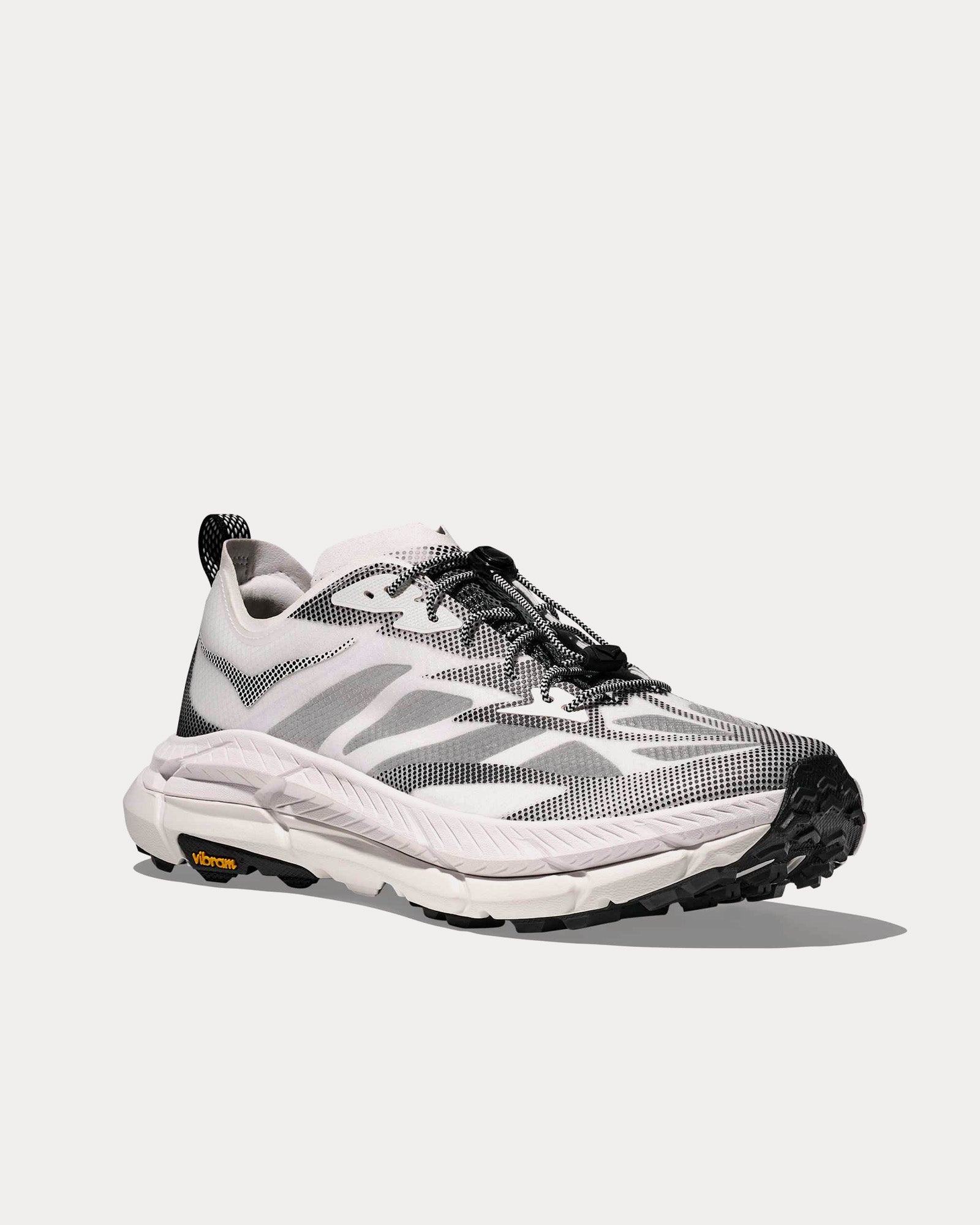 HOKA Unisex Stealth/Tech Mafate Speed 4 Lite White / Black Running Shoes