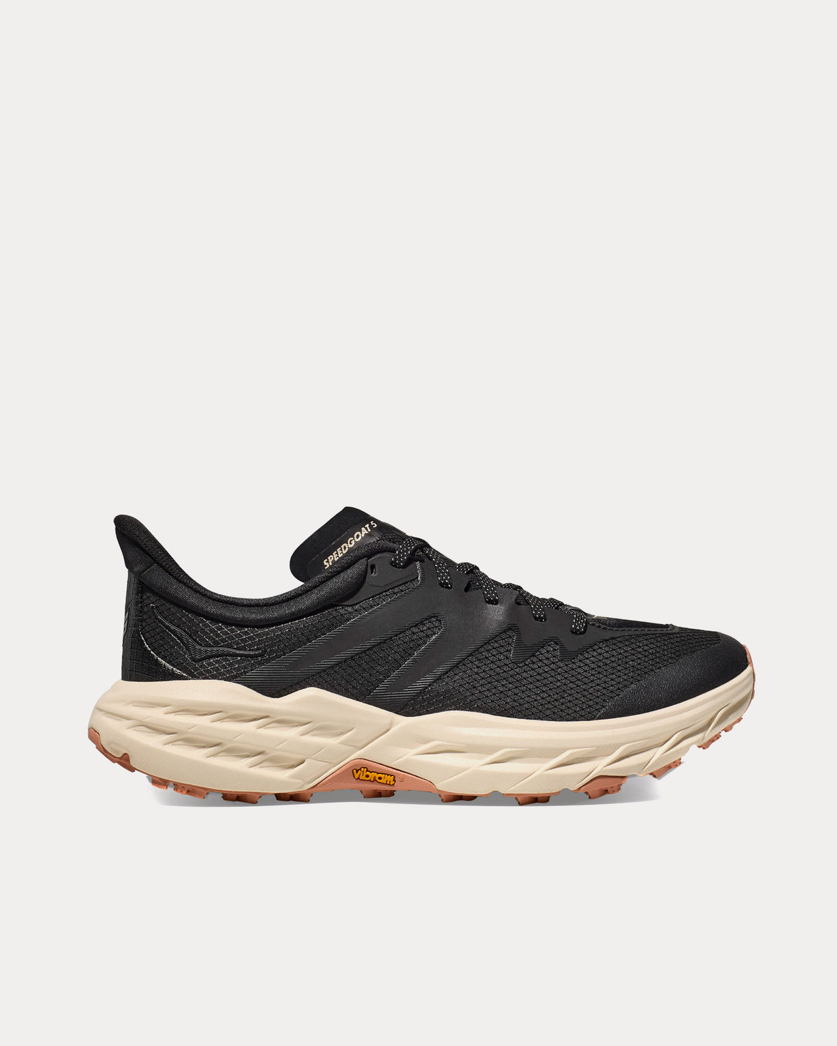 Hoka Stealth/Tech Speedgoat 5 Black / Alabaster Running Shoes - Sneak ...