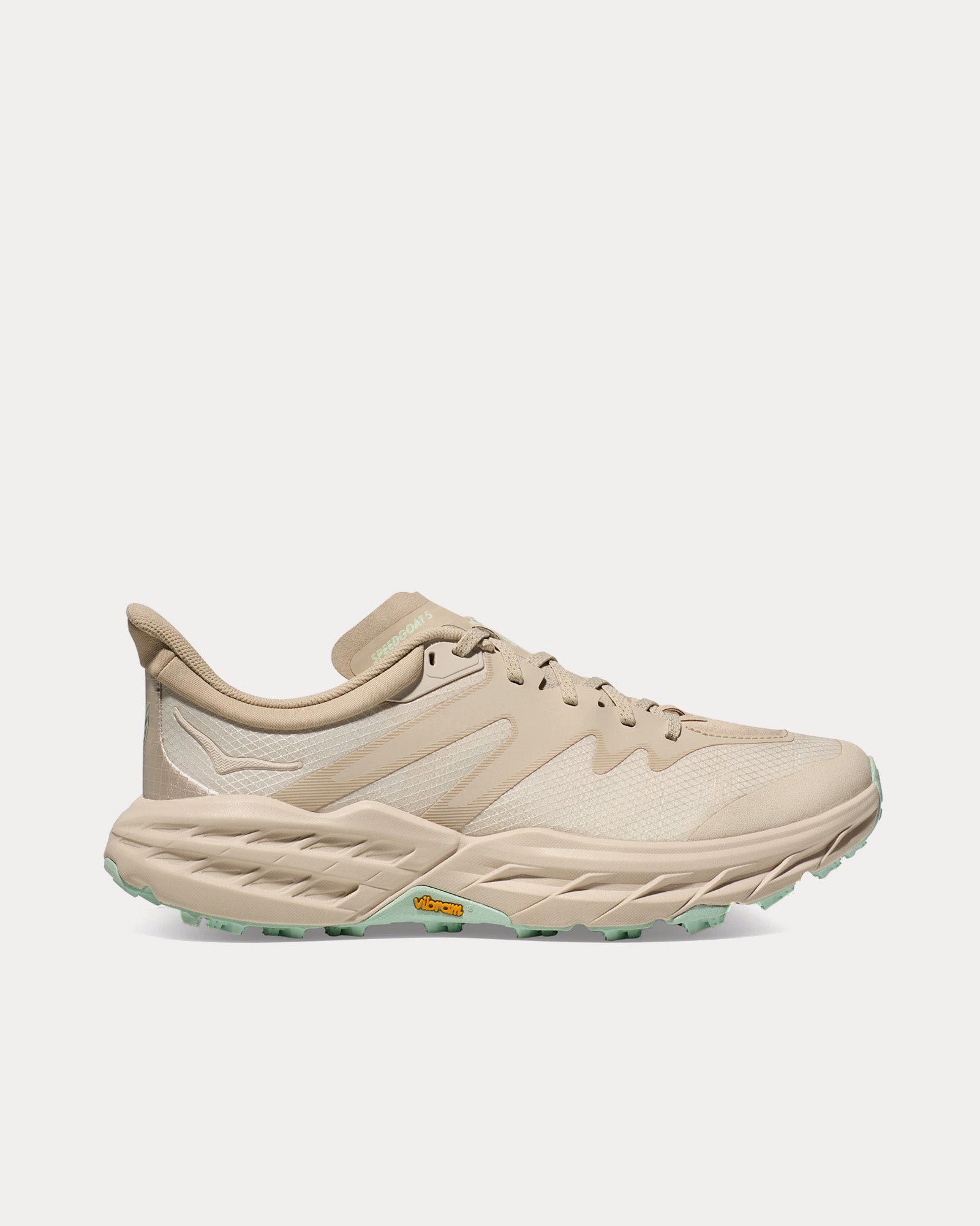 Hoka Unisex Stealth/Tech Speedgoat 5 Oat Milk / Oatmeal Running Shoes