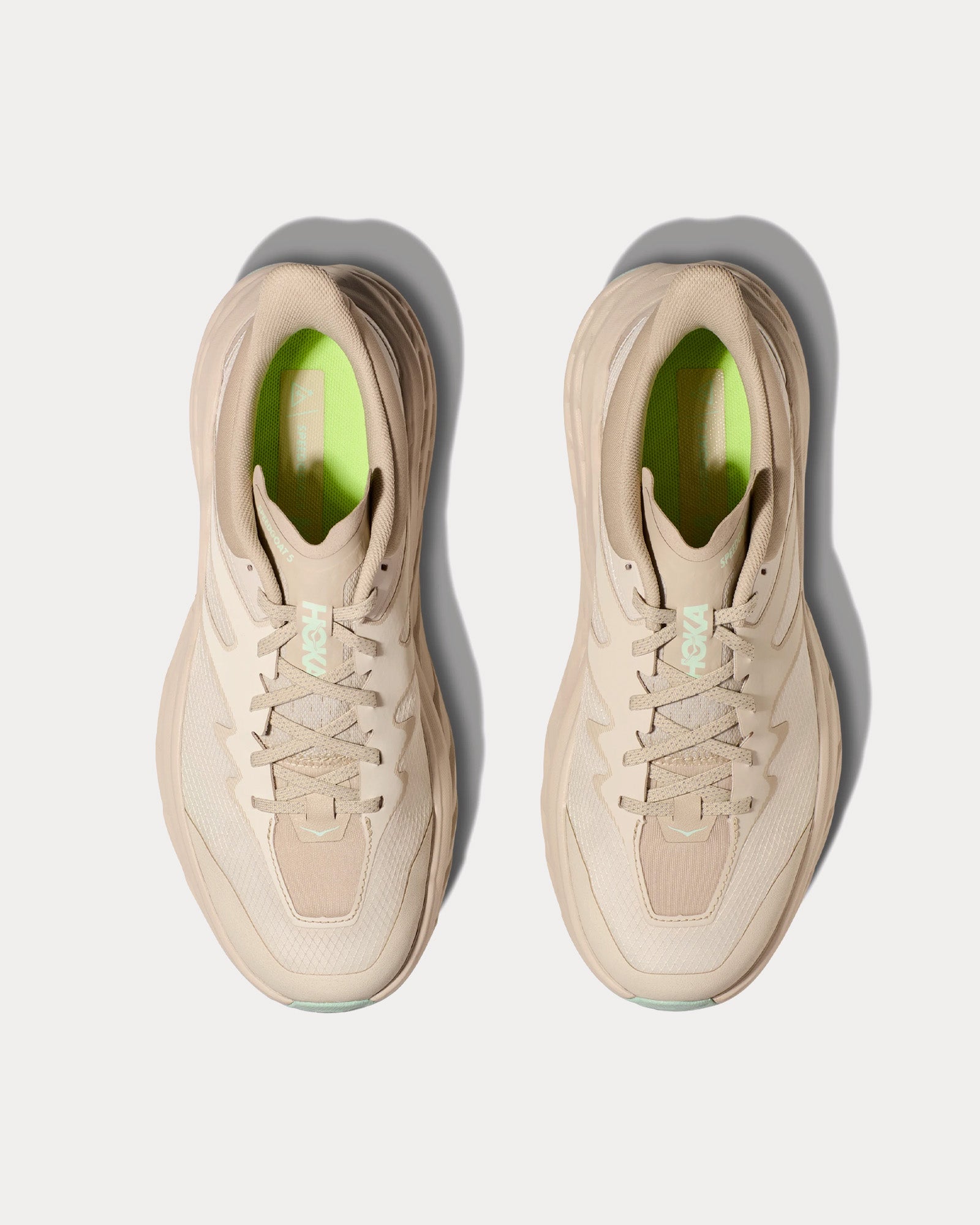 Hoka Unisex Stealth/Tech Speedgoat 5 Oat Milk / Oatmeal Running Shoes