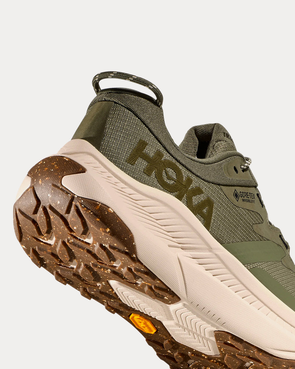 Hoka Transport Gore-Tex Slate / Oat Milk Running Shoes - Sneak in Peace