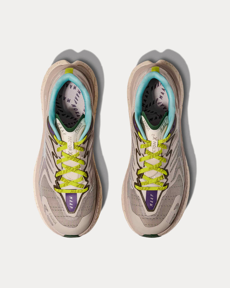 HOKA x MAAP Unisex Tection X2 Pumice Stone / Limeade Running Shoes
