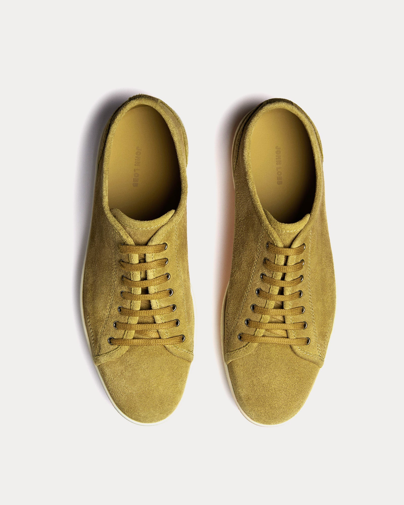 John Lobb Men's Stockwell Suede Moss Low Top Sneakers