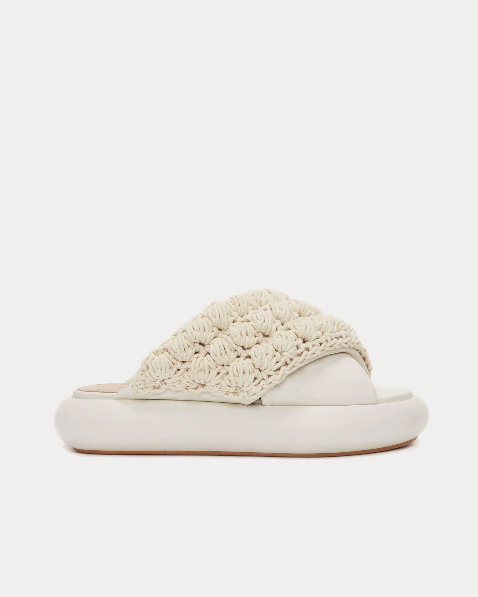 JW Anderson Women's Popcorn Twist Platform Off White Sandals