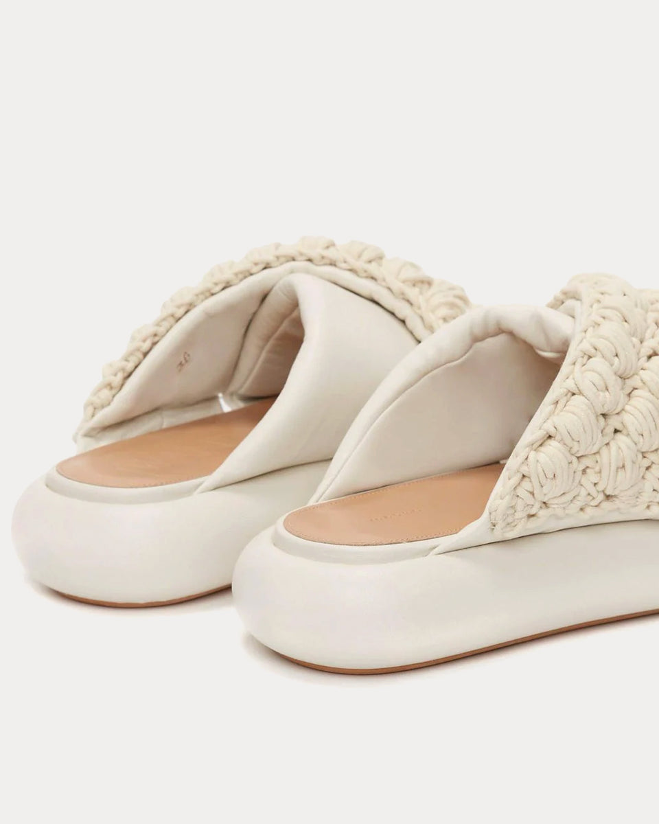 JW Anderson Popcorn Twist Platform Off White Sandals - Sneak in Peace