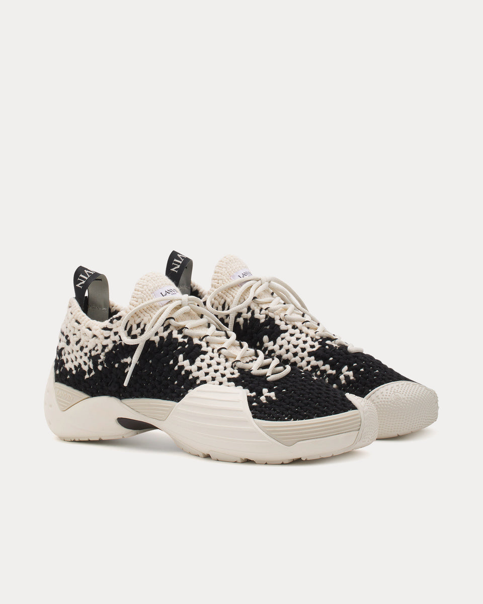 Lanvin Flash-Knit Cotton Ecru / Black Low Top Sneakers - Sneak in Peace