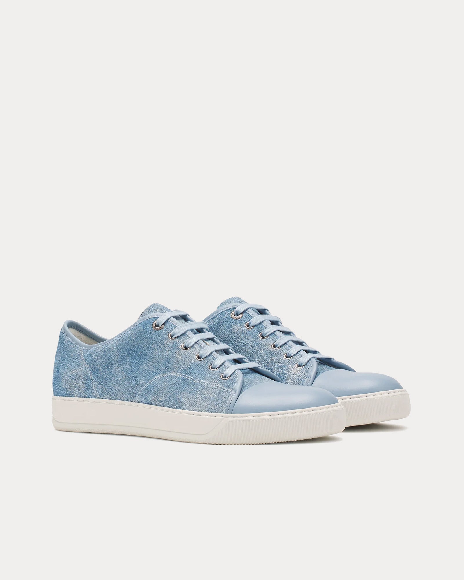 Buy Lanvin Men's DBB1 Faded Denim Blue Low Top Sneakers & Trainers