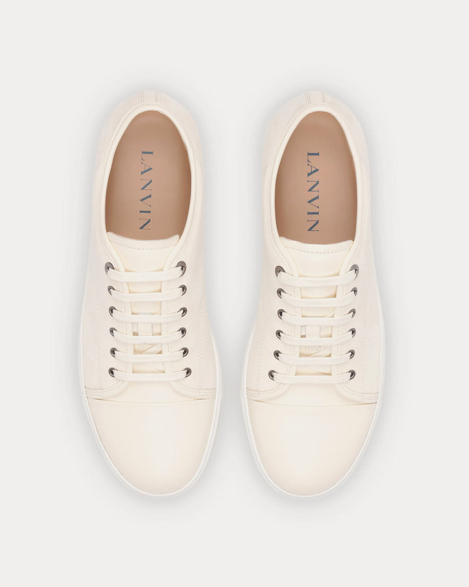 Lanvin DBB1 Leather & Suede Cream Low Top Sneakers - Sneak in Peace