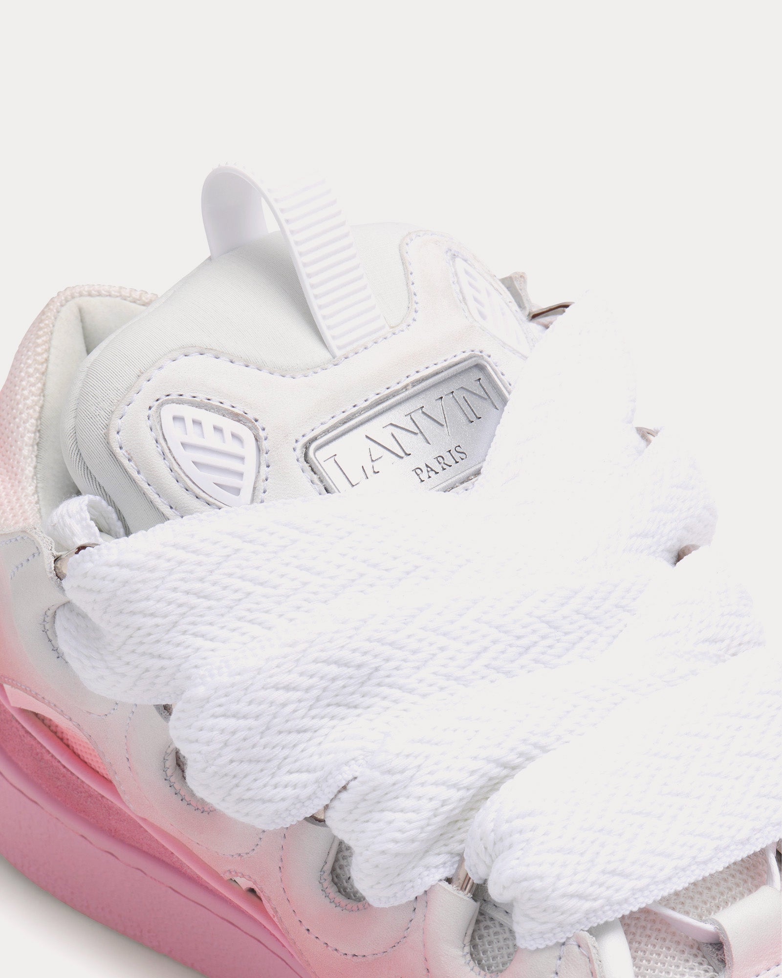 Lanvin Women's Curb Pink / White Low Top Sneakers