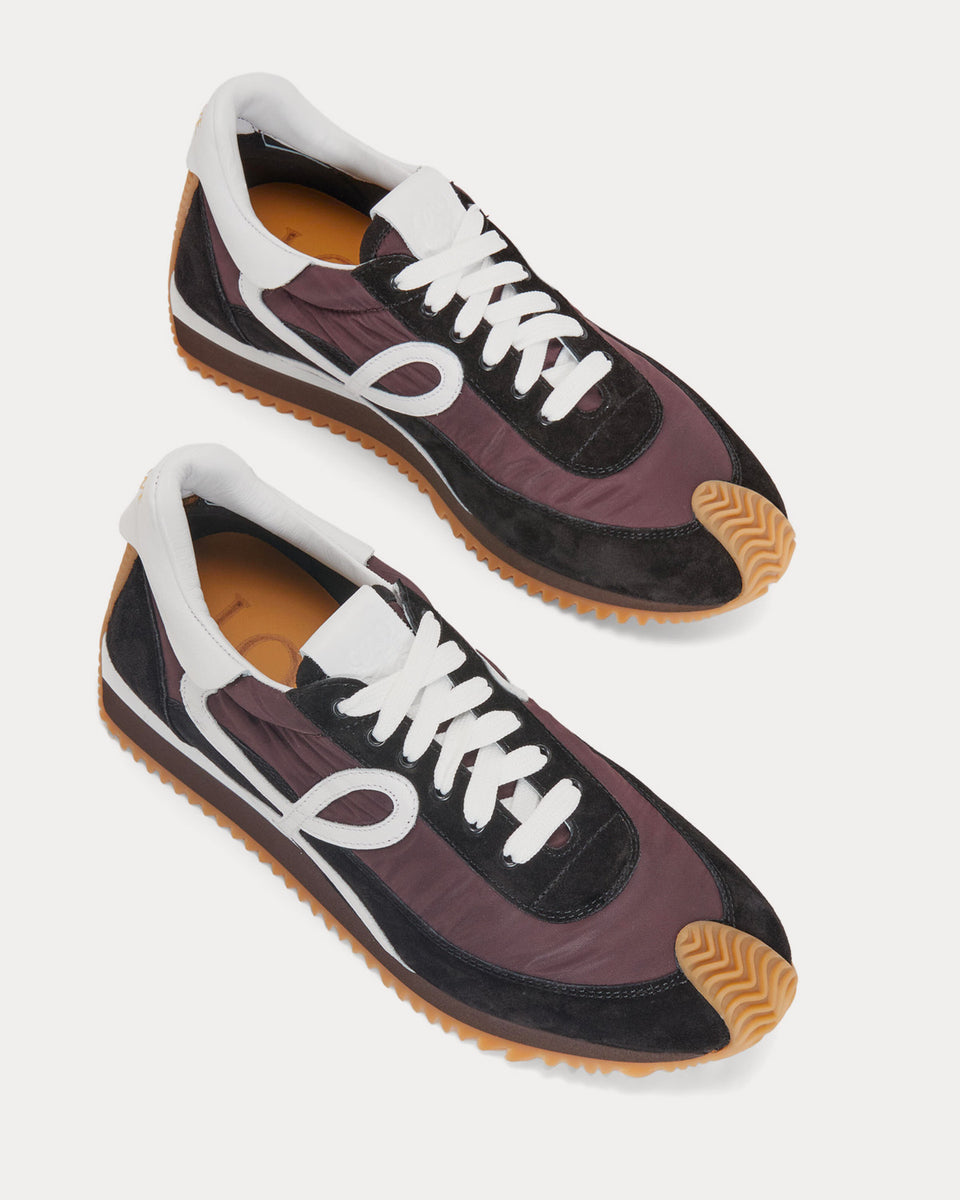 Loewe Flow Runner Nylon & Suede Black / Shitake Low Top Sneakers ...