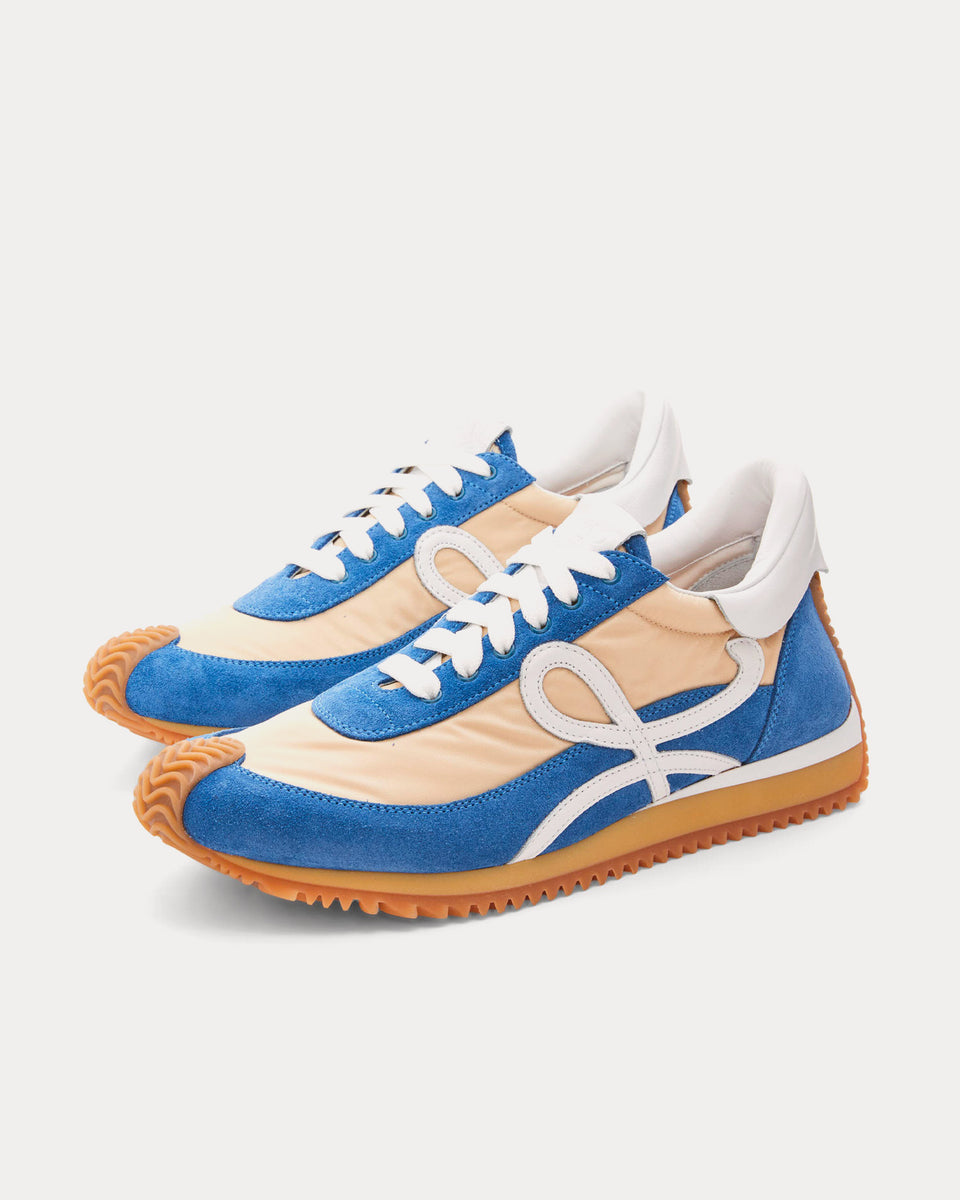 Loewe Flow Runner Nylon & Suede Twill / Light Denim Low Top Sneakers ...