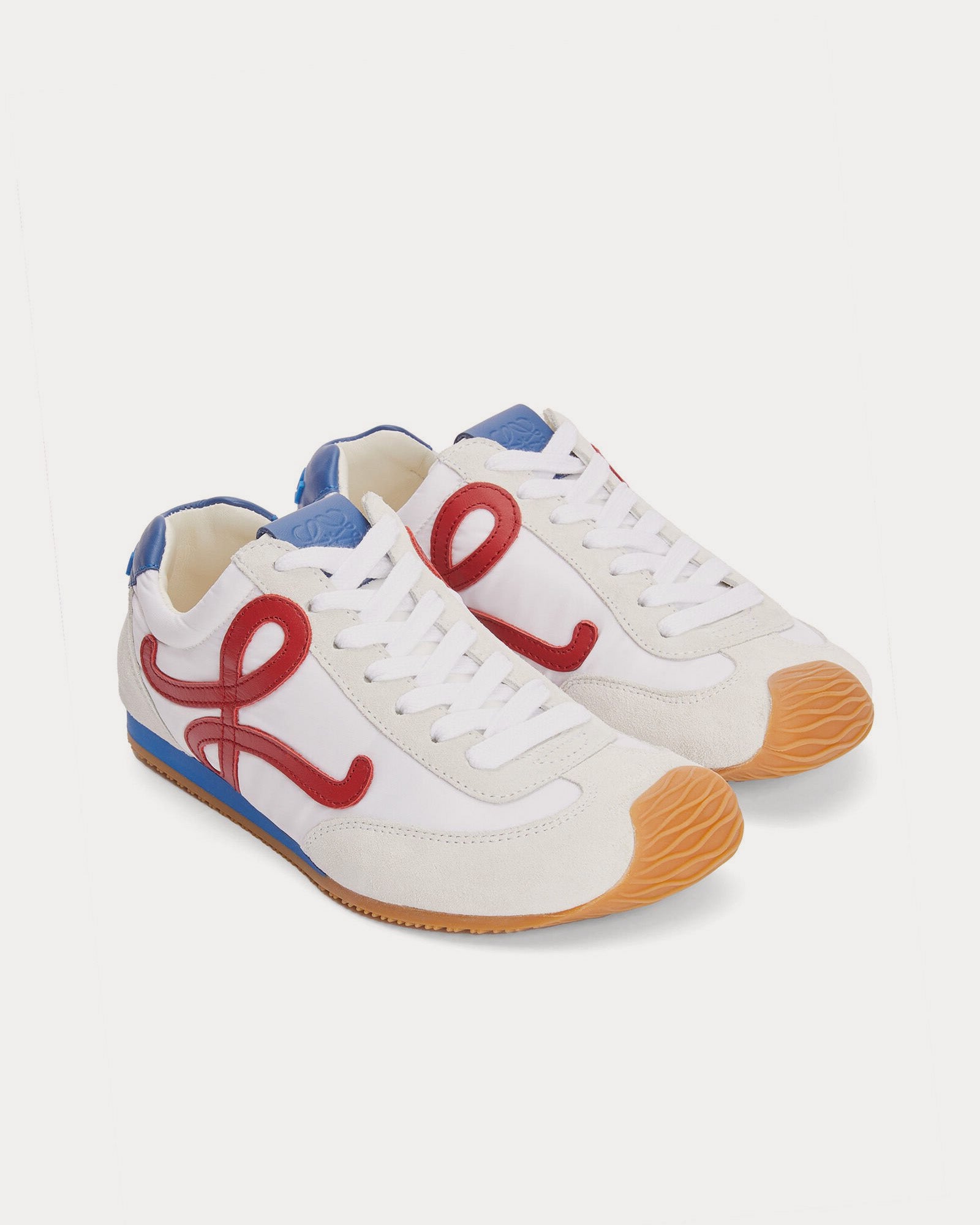 Loewe Women's Ballet Runner 2.0 Nylon & Calfskin White / Red / Blue Low ...