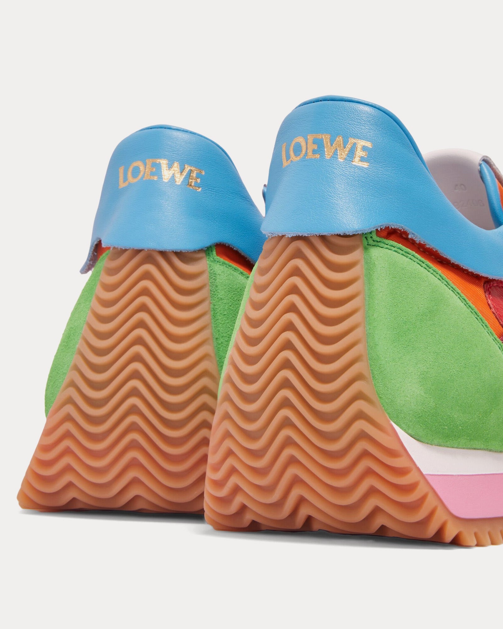 Loewe Men's Flow Runner Nylon & Suede Multi Low Top Sneakers & Trainers