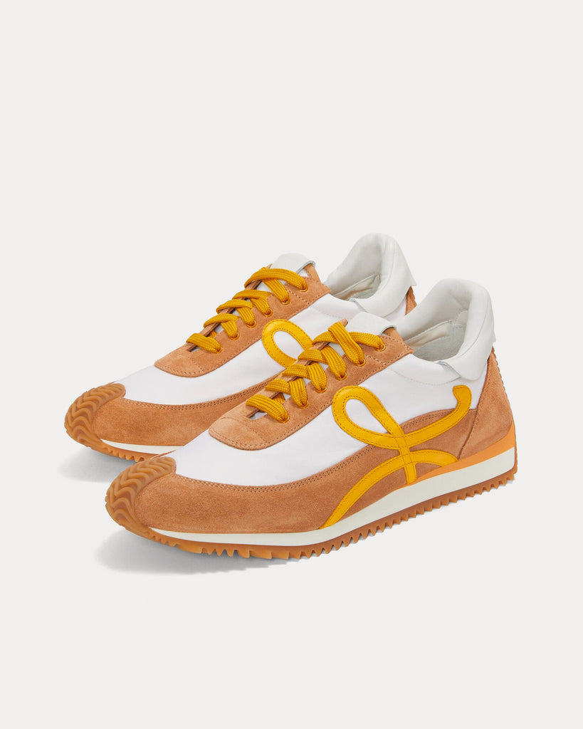 Loewe Flow Runner Nylon & Suede Vachetta / Facade Low Top Sneakers ...