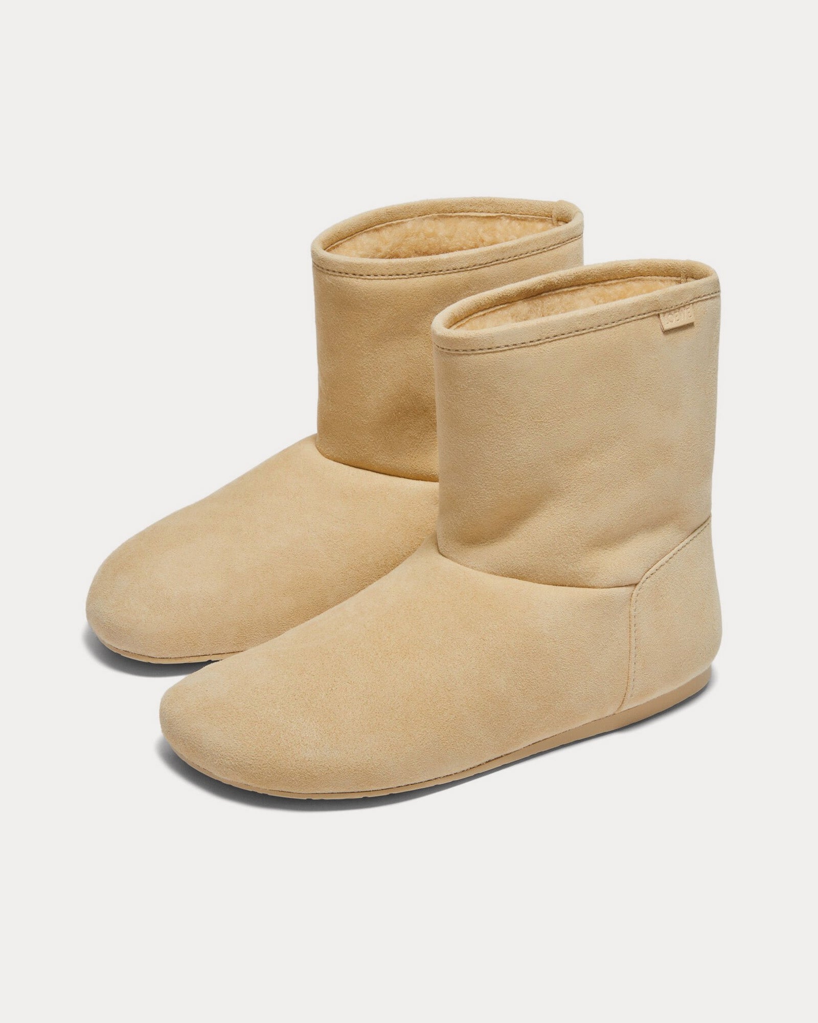 Loewe Women's Lago Suede & Shearling Medium Concealer Boots