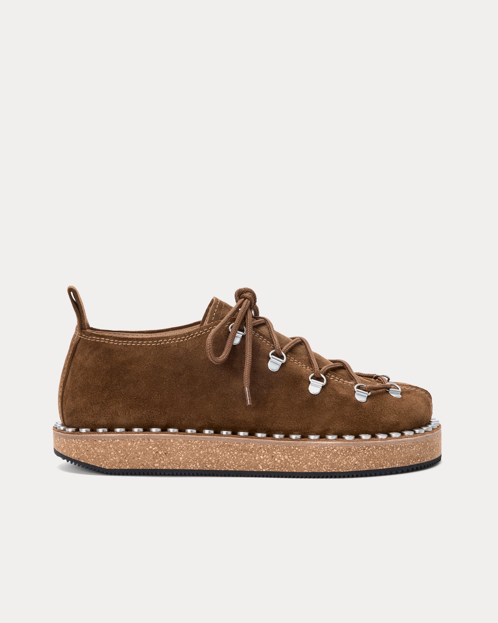 Loewe Men's Rivet Suede Brown Shoes