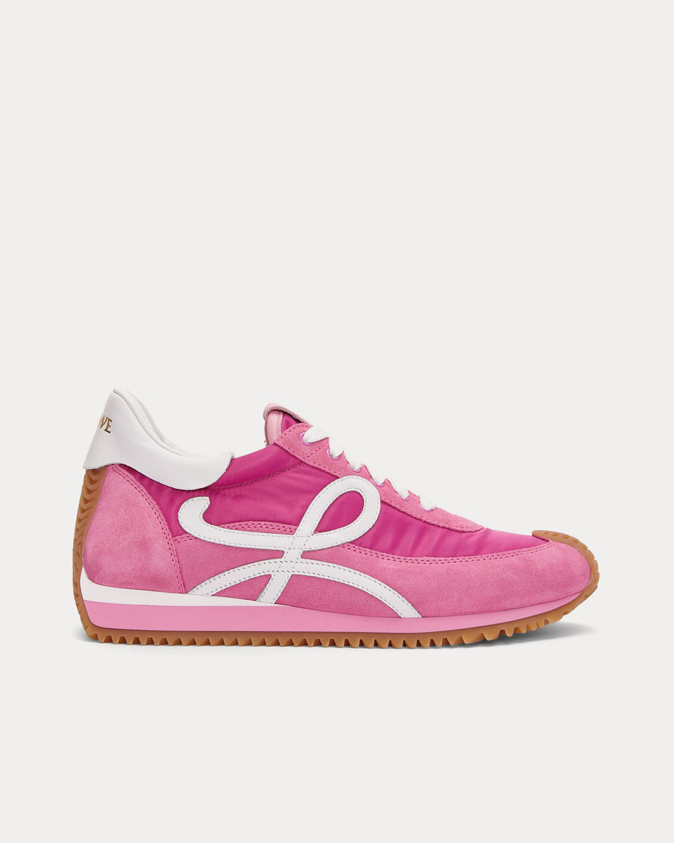 Loewe x Paula's Ibiza Flow Runner Nylon & Suede Pink Low Top Sneakers ...