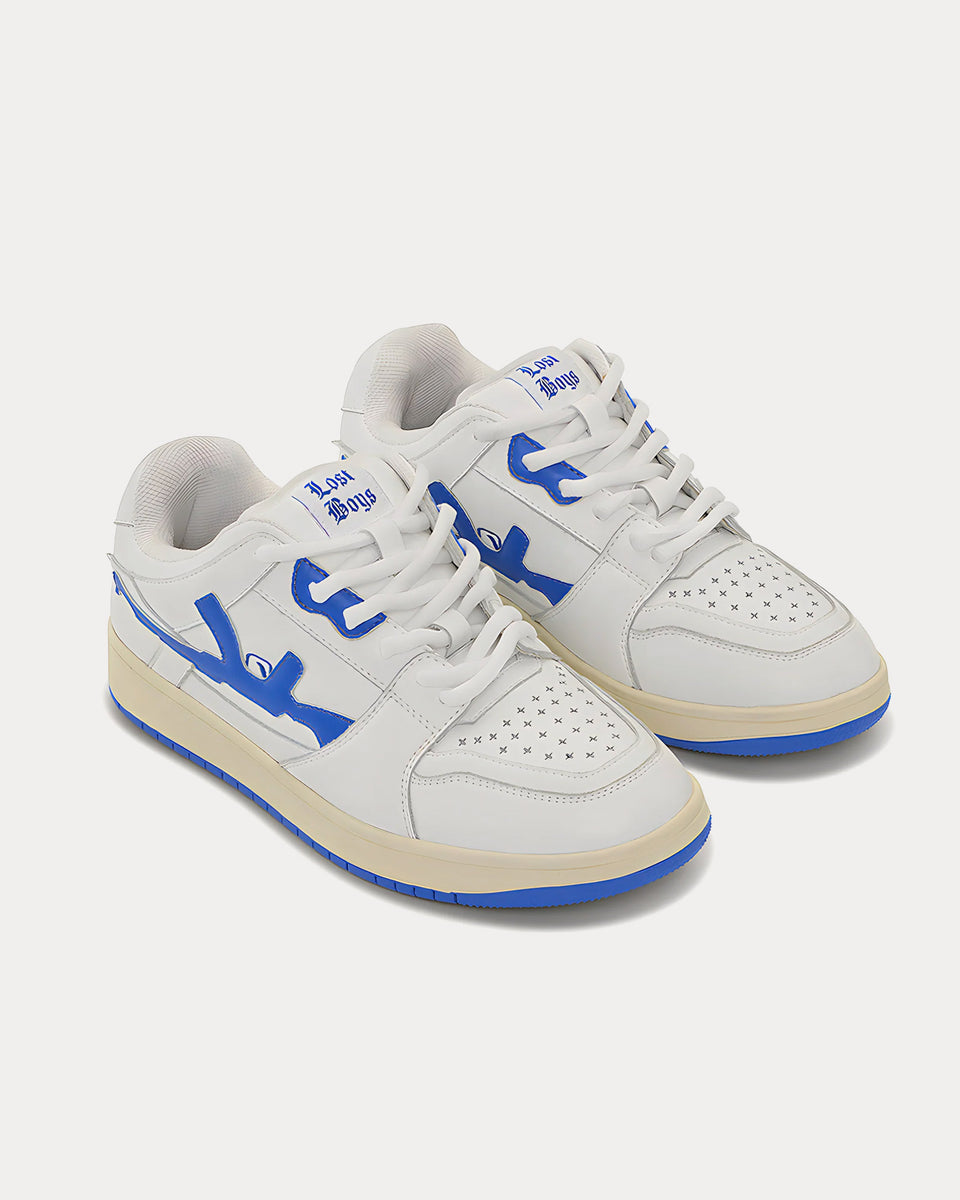 Lost Boys Cobalt Breeze White / Dark Blue Low Top Sneakers - Sneak in Peace