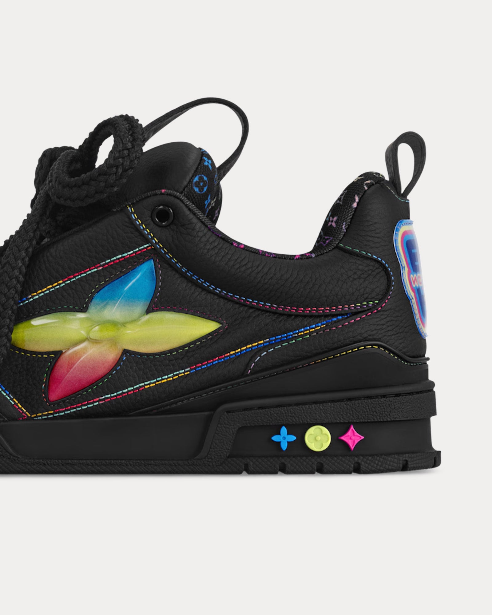 Louis Vuitton Men's LV Skate 'Gradient Monogram' Grained Leather Black ...