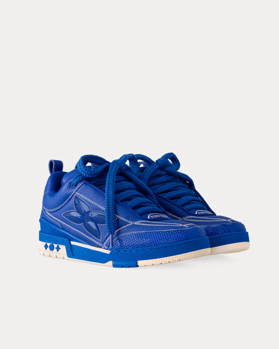 Louis Vuitton LV Skate Leather Blue Low Top Sneakers - Sneak in Peace