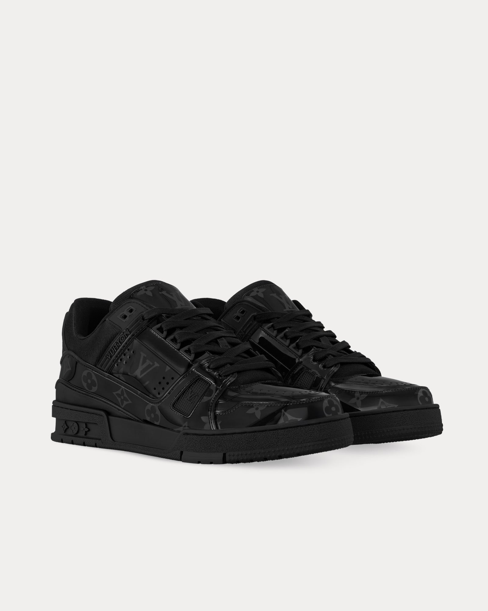 Louis Vuitton Men's LV Trainers Monogram-Printed Translucent PVC Black ...
