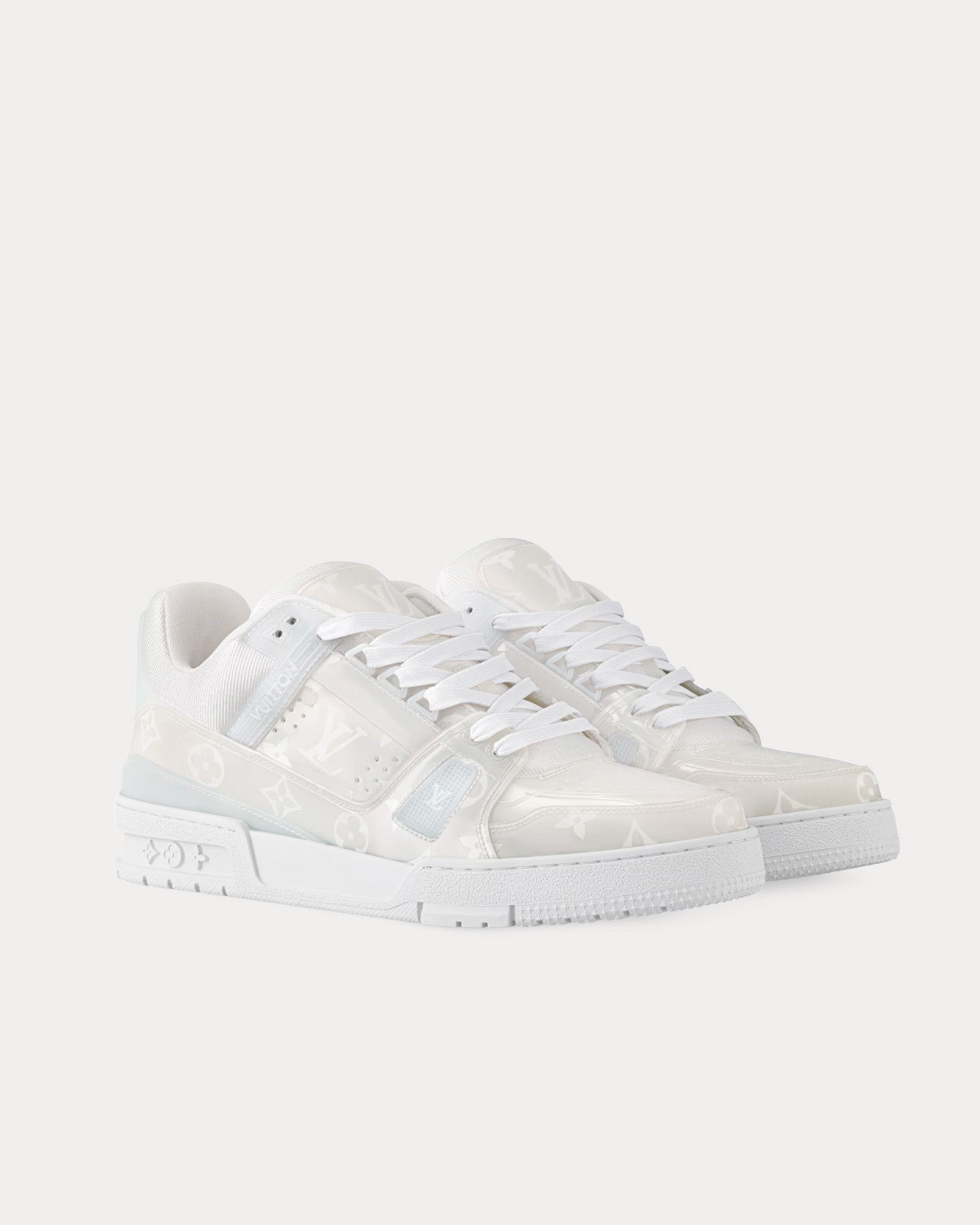 Louis Vuitton Men's LV Trainers Monogram-Printed Translucent PVC White ...