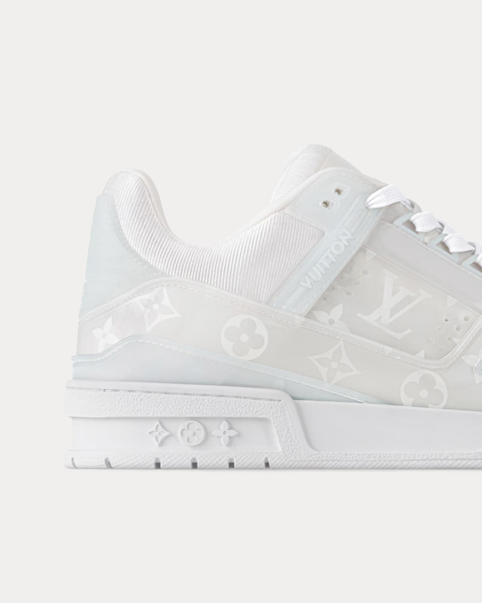 Louis Vuitton Men's LV Trainers Monogram-Printed Translucent PVC White ...
