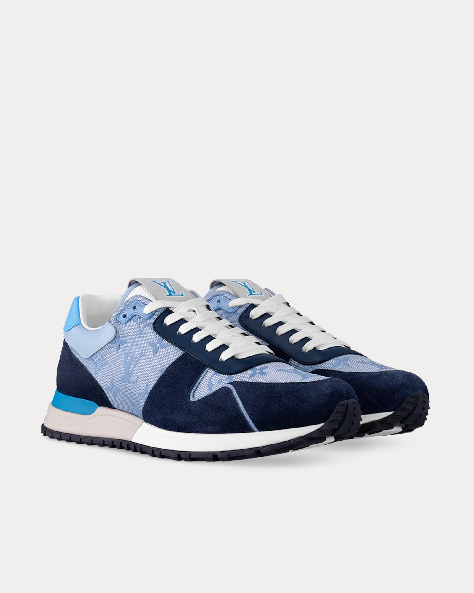 Louis Vuitton Men's Run Away Suede Blue Low Top Sneakers & Trainers