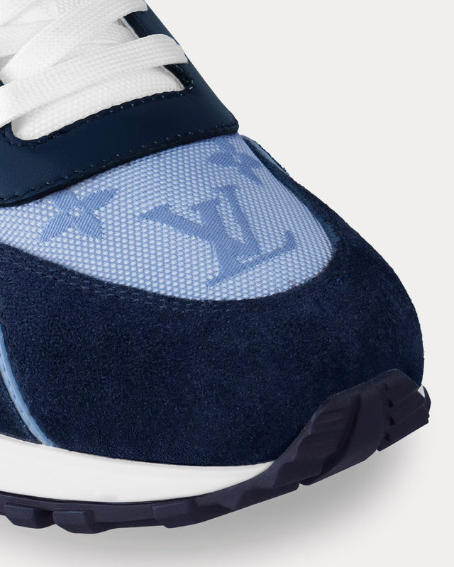 Louis Vuitton Men's Run Away Suede Blue Low Top Sneakers & Trainers