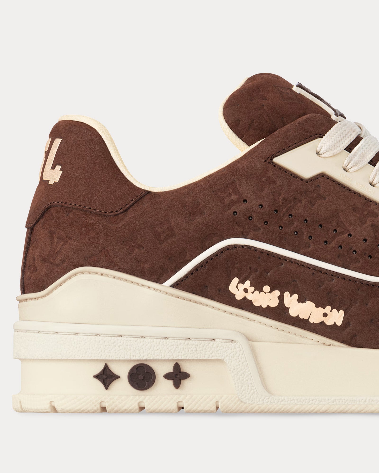 Louis Vuitton Men's LV Trainers Monogram-Embossed Nubuck Calf Leather ...