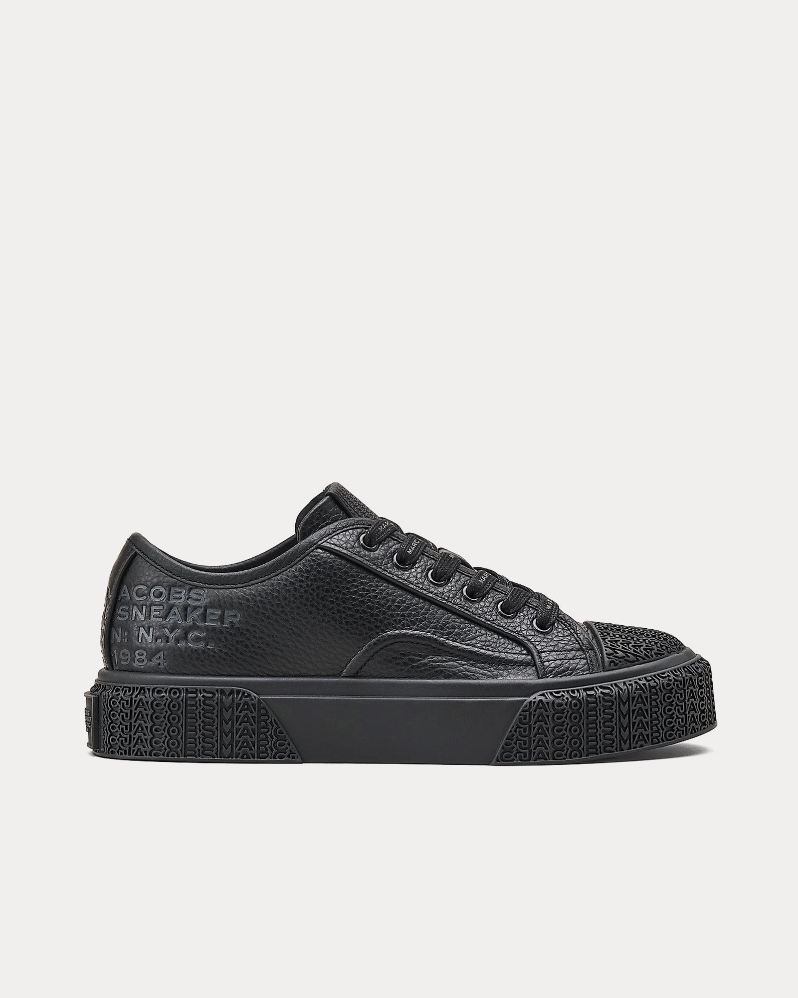 Marc Jacobs The Leather Sneaker Black Low Top Sneakers - Sneak in Peace