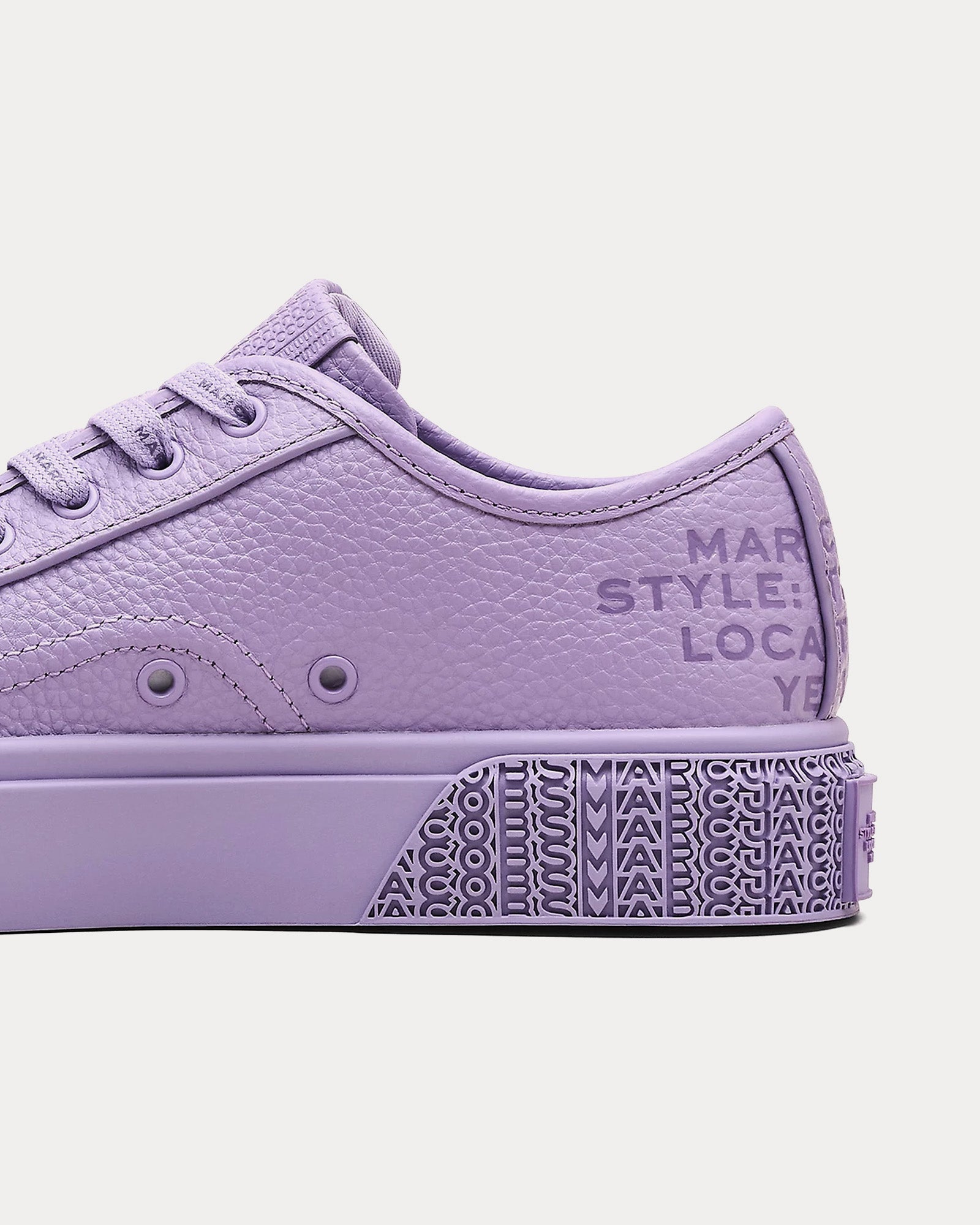 Marc Jacobs Women's The Leather Sneaker Lilac Low Top Sneakers & Trainers