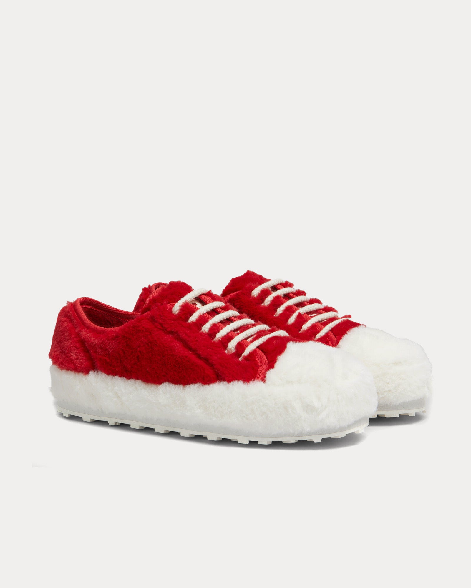 Marni Men's Teddy Tennis Red / White Low Top Sneakers & Trainers