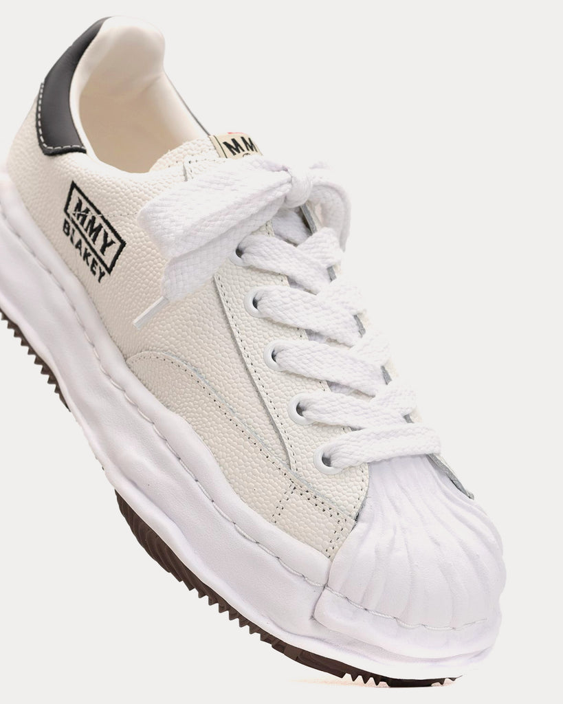 Mihara Yasuhiro Blakey OG Sole Embossed Leather White Low Top Sneakers ...